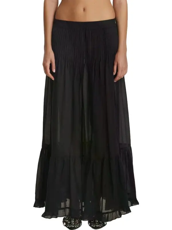 PNK Pleated Maxi Skirt - Black