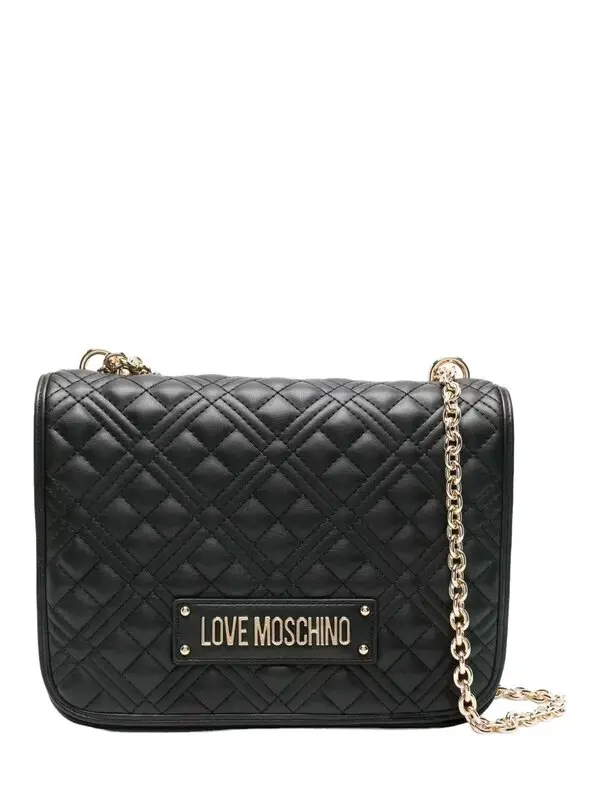 Moschino Quilted Shoulder Bag - Black