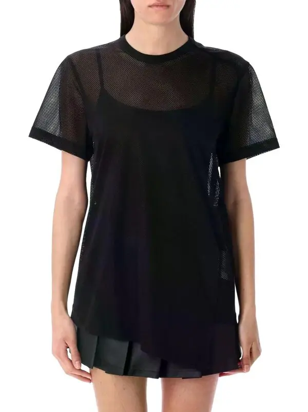 Comme Des Garçons Mesh-layered T-shirt - Black
