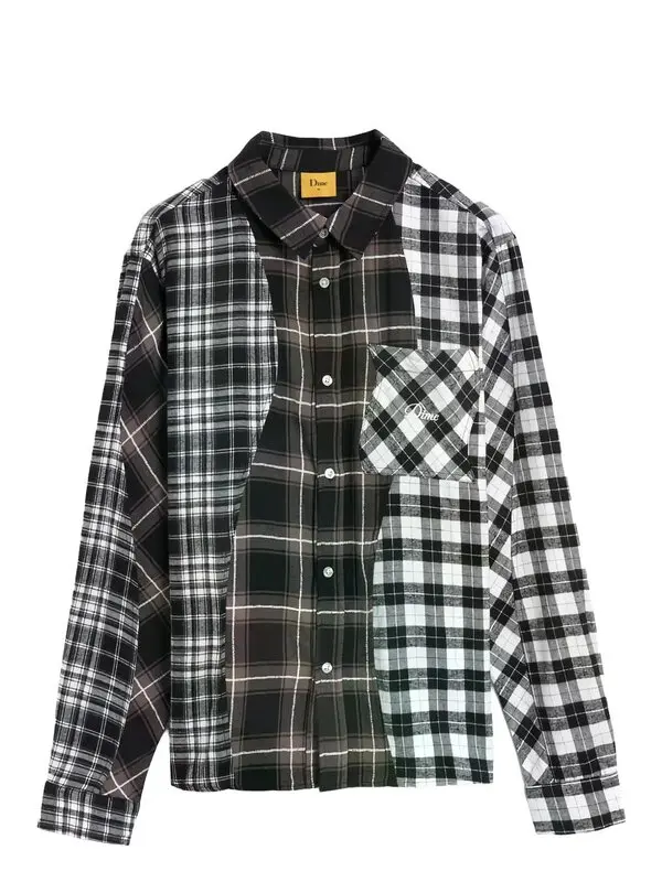 DIME Triple Plaid Shirt - Black
