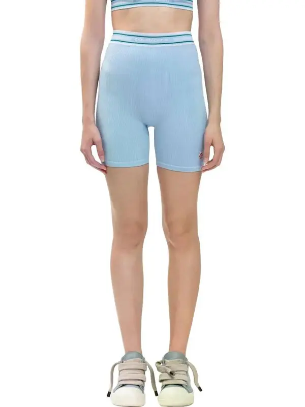 Casablanca Ribbed Seamless Shorts - Blue
