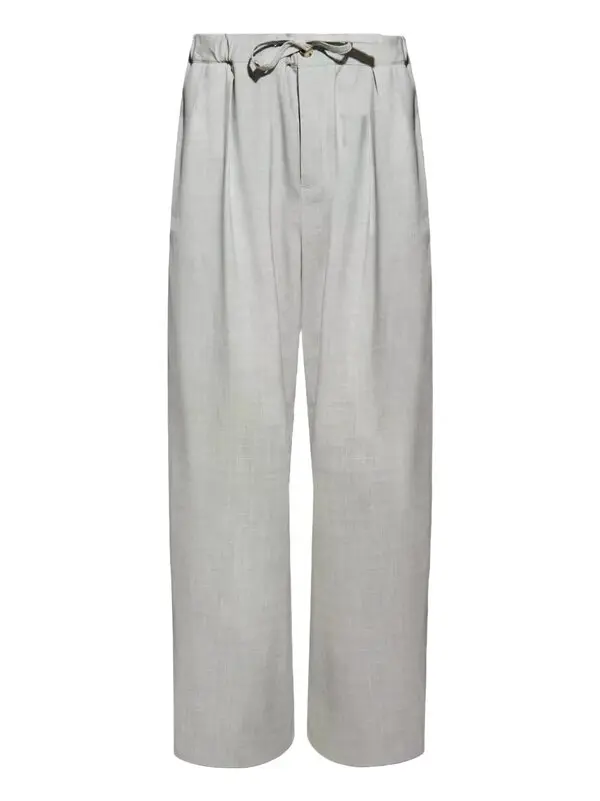 Loewe Pleated Drawstring Trousers - Grey