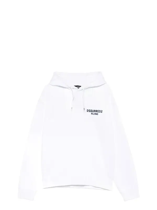 Dsquared2 Hooded Cotton Sweatshirt - White