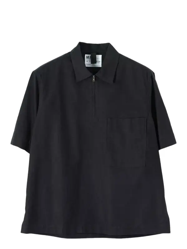 MARGARET HOWELL Half-zip Shirt - Black