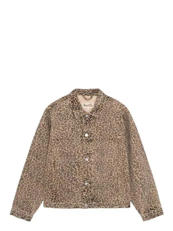 StÜssy Denim Trucker Jacket - Leopard