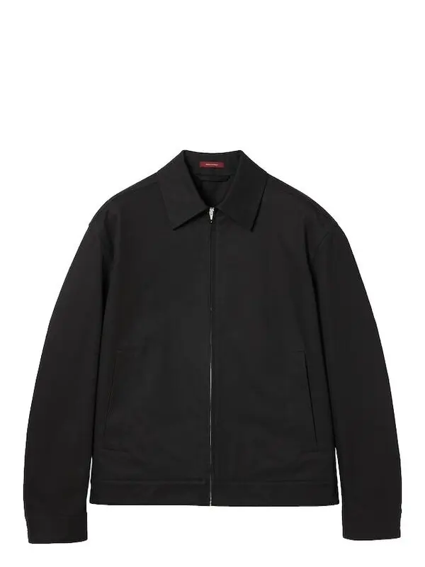Gucci Cotton Twill Jacket With Web Detail - Black