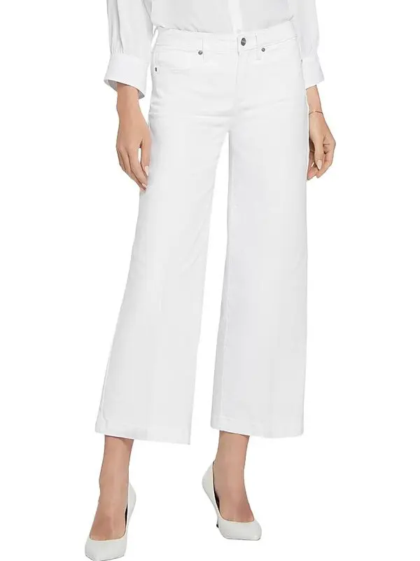 NYDJ Teresa High-rise Wide-leg Ankle Jeans - Optic White