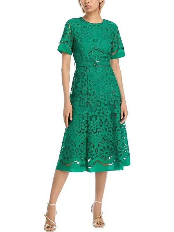 Elie Tahari Gaia Lace Dress - Jade