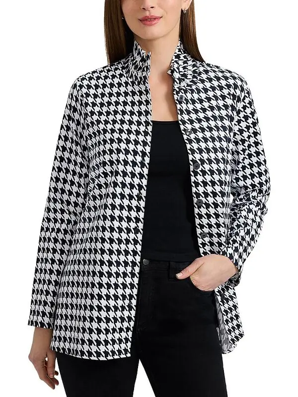 Foxcroft Carolina Shirt Jacket - Black/ White