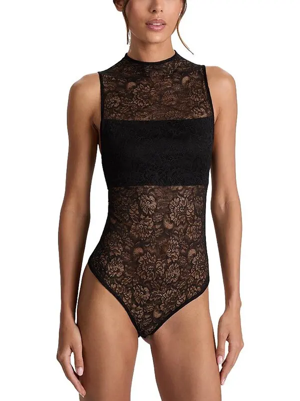 Alice + Olivia Nichol Lace Bodysuit - Black