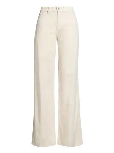 7 For All Mankind Flared Cotton-linen Pants - Beige
