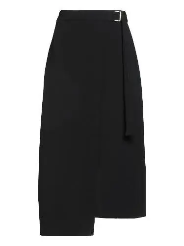 Alpha Studio Midi Wrap Skirt With Buckle Fastening - Black