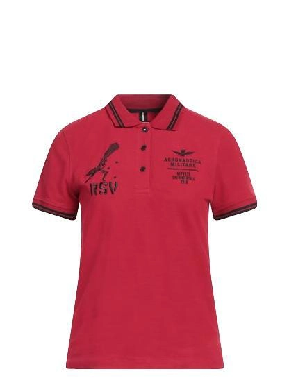 AERONAUTICA MILITARE Polo Shirt With Appliqués - Brick