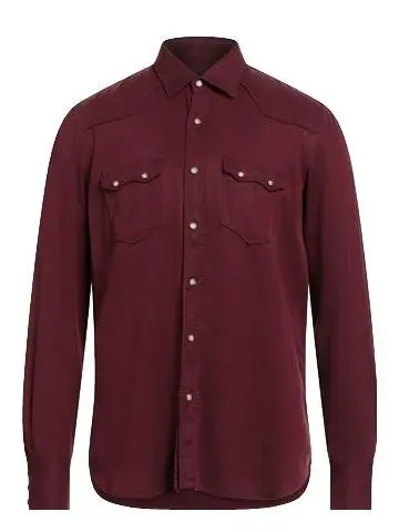 LARDINI Shirt Burgundy Size Lyocell - Red