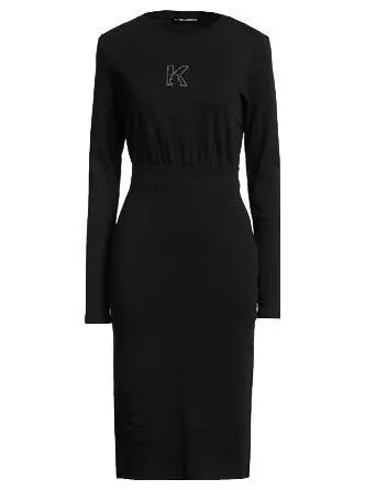 Karl Lagerfeld Midi T-shirt Dress - Black