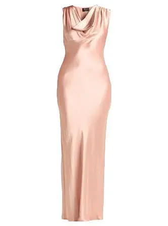 Blumarine Maxi Gown In Viscose - Pink
