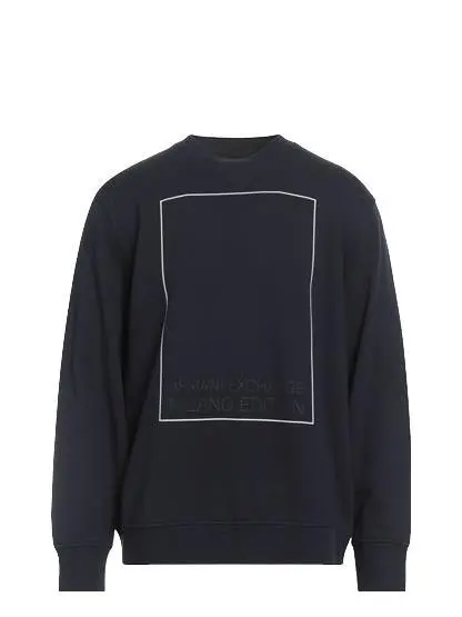 Armani Exchange Cotton French Terry Sweatshirt With Logo - Blue
