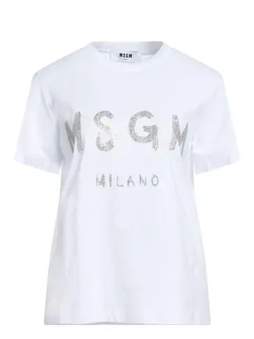 MSGM Logo-print Cotton T-shirt - White