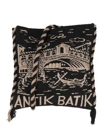 Antik Batik Jacquard Cotton Cross-body Bag - Black
