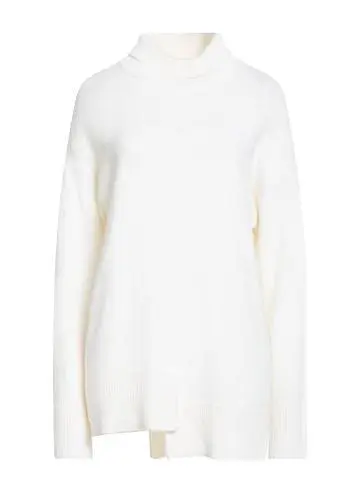 Alpha Studio Ivory Wool, Viscose, Polyamide, Cashmere Turtleneck - White