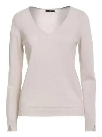 Max & Moi Solid Cashmere V-neck Sweater - Beige