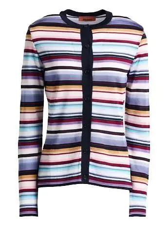 Missoni Striped Knit Cardigan - Blue