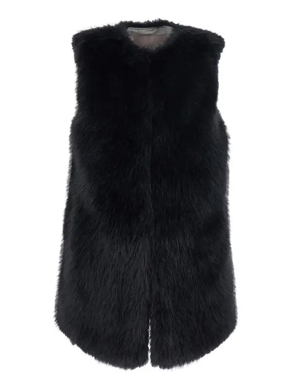 Herno Sleeveless Ecofur Vest - Black