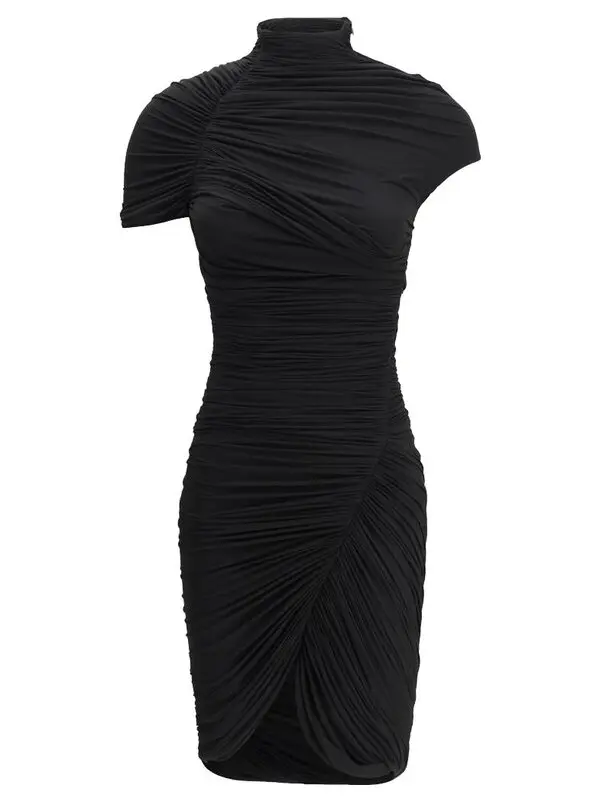 FRANCESCO MURANO High Neck Draped Dress - Black