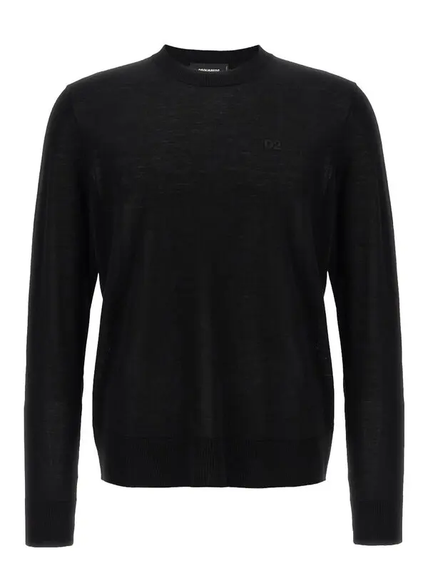 Dsquared2 Fine Knit Crewneck Sweater - Black