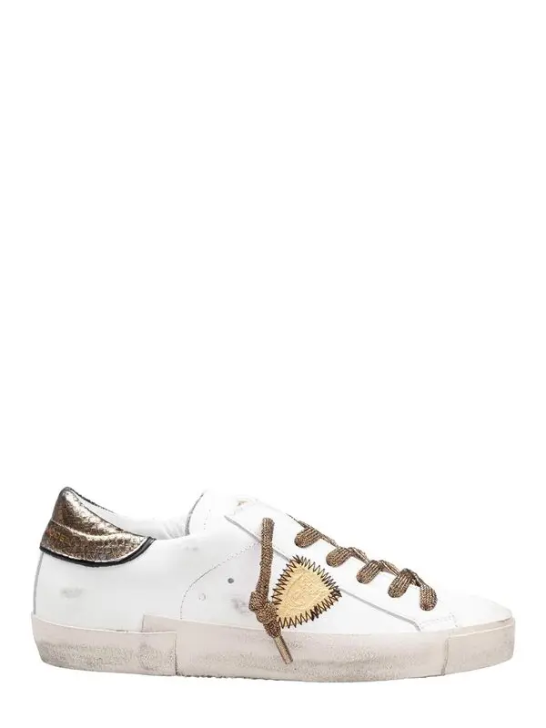 Philippe Model Leather Sneakers - White