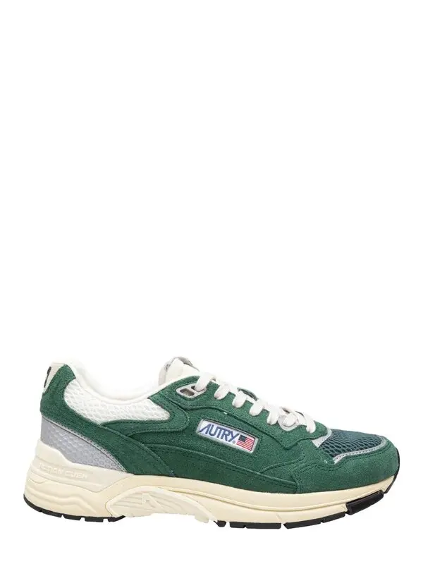 AUTRY Suede And Mesh Sneakers - Malachite
