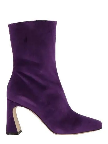 Alberta Ferretti Velvet Ankle Boots - Purple