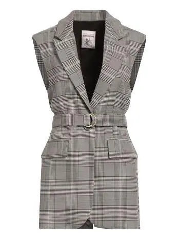 SEMICOUTURE Single-breasted Glen Plaid Blazer - Grey