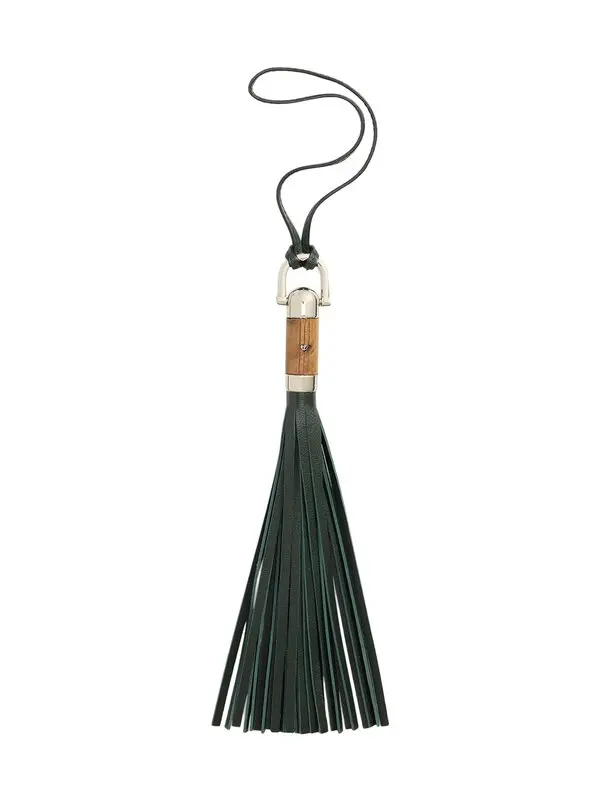 Ralph Lauren Leather Tassel Bag Charm - Green