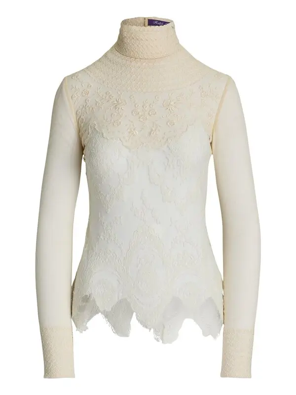Ralph Lauren Delilah Embellished Top - White