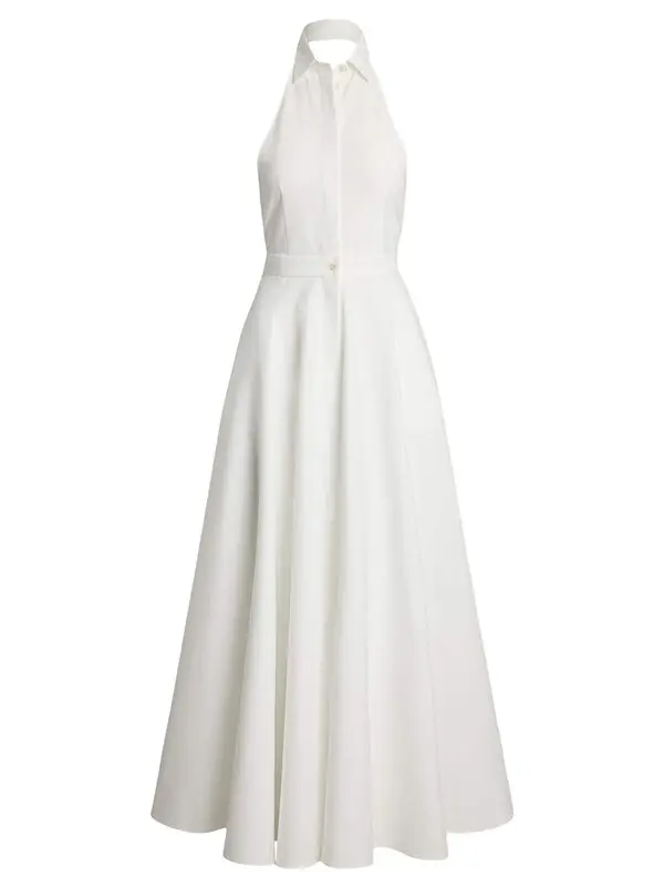 Ralph Lauren Cotton Piqué Eldred Maxi Dress - White