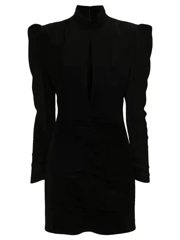 Alessandra Rich Cut-out Silk Minidress - Black