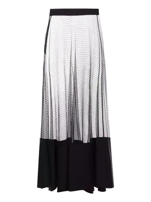 ALAINPAUL Point D'esprit Tulle Circle Skirt - Black