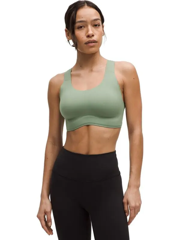 Lululemon Go Further Bra With Support Code Technology - Grey Eucalyptus