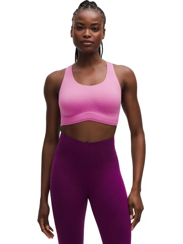 Lululemon Go Further Bra With Support Code Technology - Pow Pink Tone