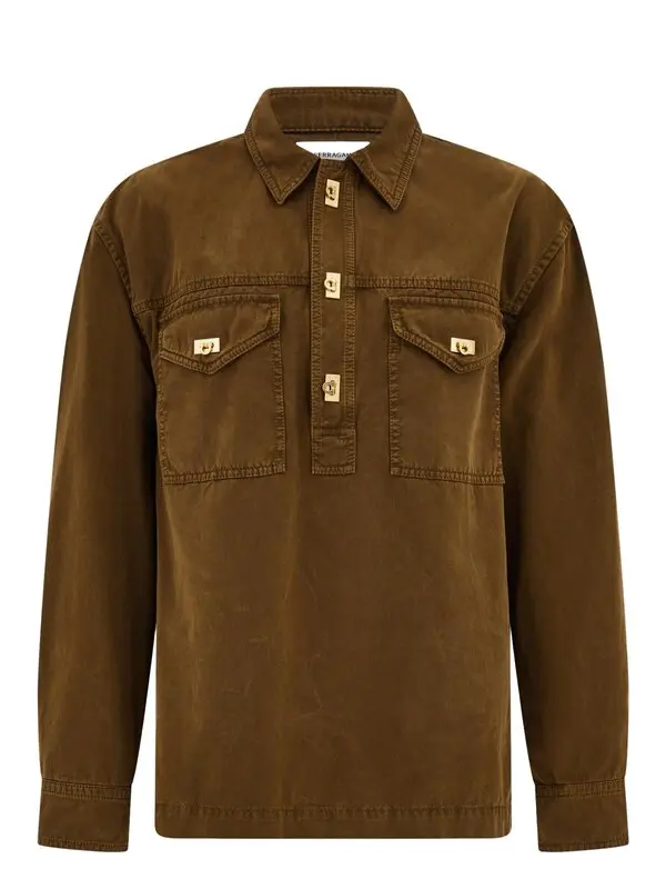 FERRAGAMO Workwear Shirt - Brown