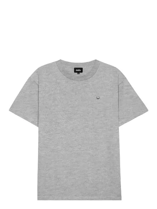DALIX Lil Smile Heavy Weight Cotton Tee - Heather Gray