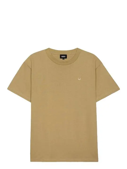 DALIX Lil Smile Heavy Weight Cotton Tee - Khaki
