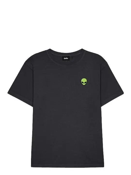DALIX Alien Midweight Garment Dye Tee - Black