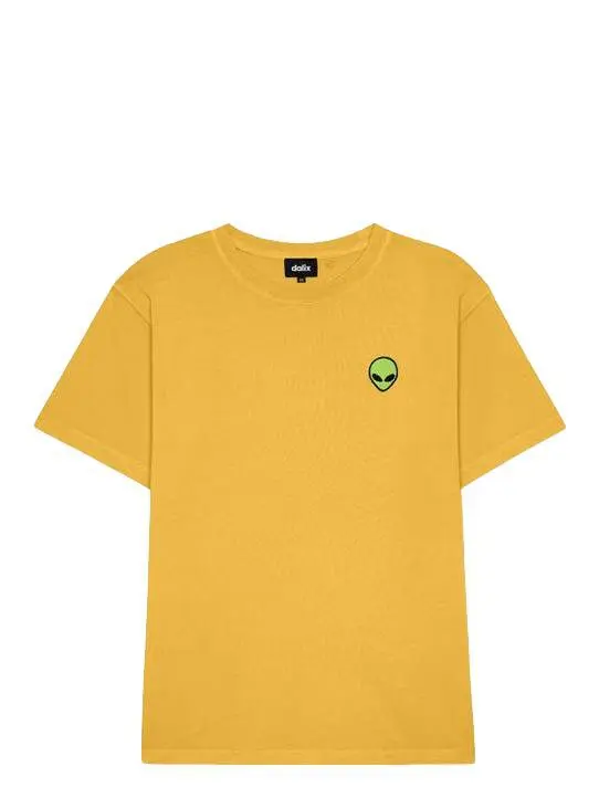 DALIX Alien Midweight Garment Dye Tee - Old Gold