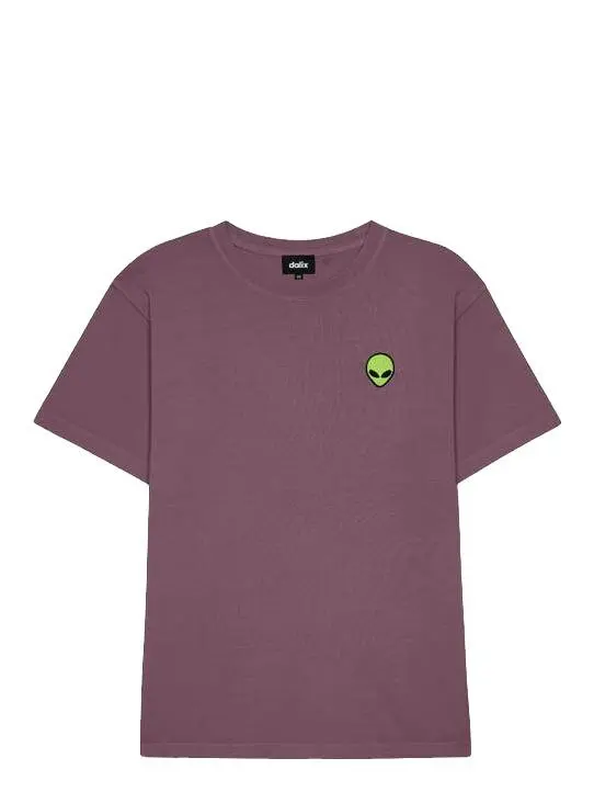 DALIX Alien Midweight Garment Dye Tee - Plum