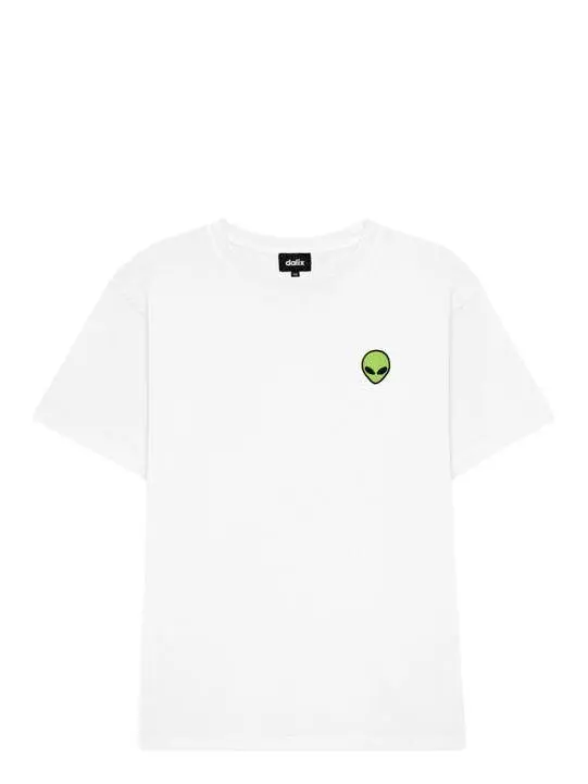 DALIX Alien Midweight Garment Dye Tee - White