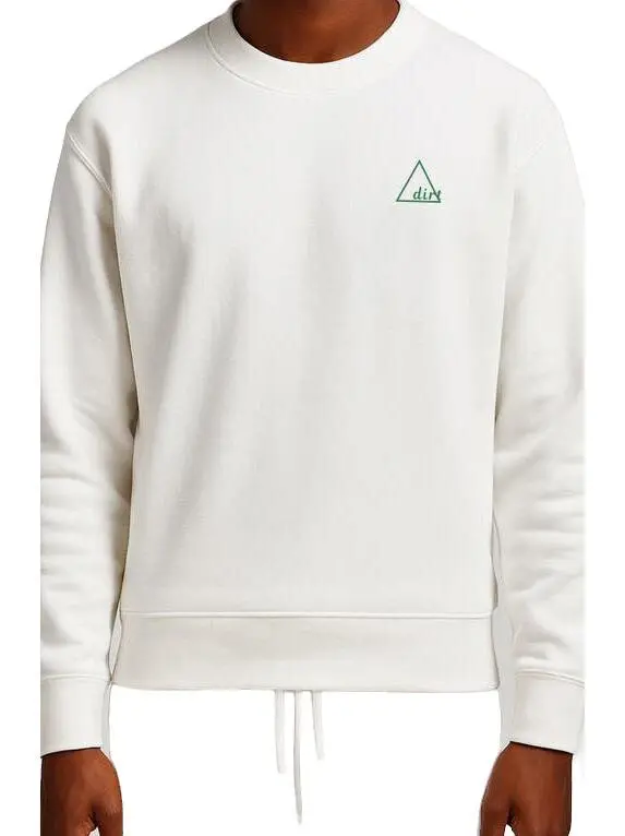 D.RT Golf Par Cotton Crewneck Sweatshirt - White