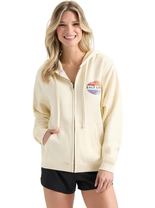 SALT LIFE Saltsations Zip-up Hoodie - Ivory