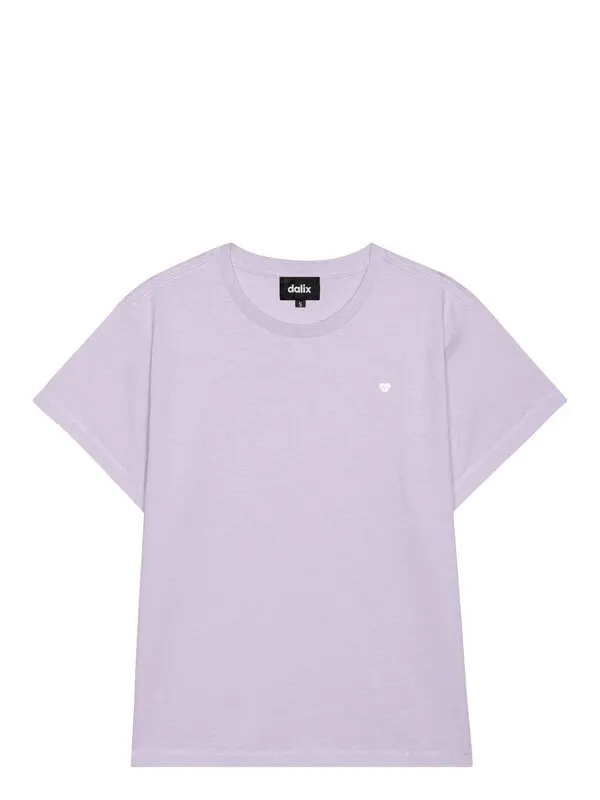 DALIX Lil Heart High Waisted Tee - Lavender